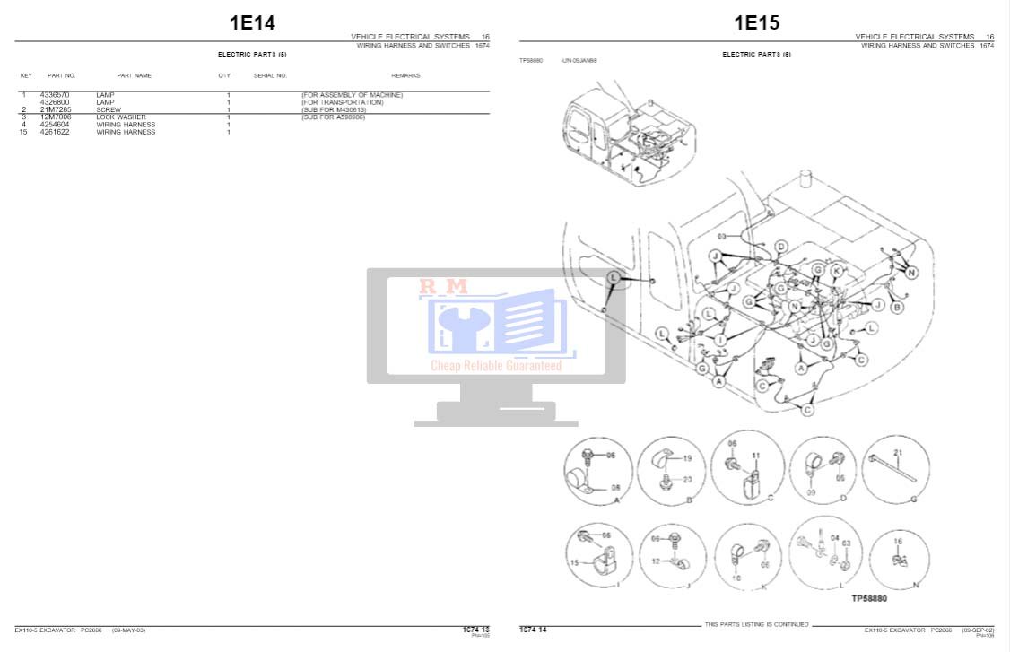 Hitachi EX110-5 Excavator Parts Manual | HITACHI PDF MANUAL DOWNLOAD
