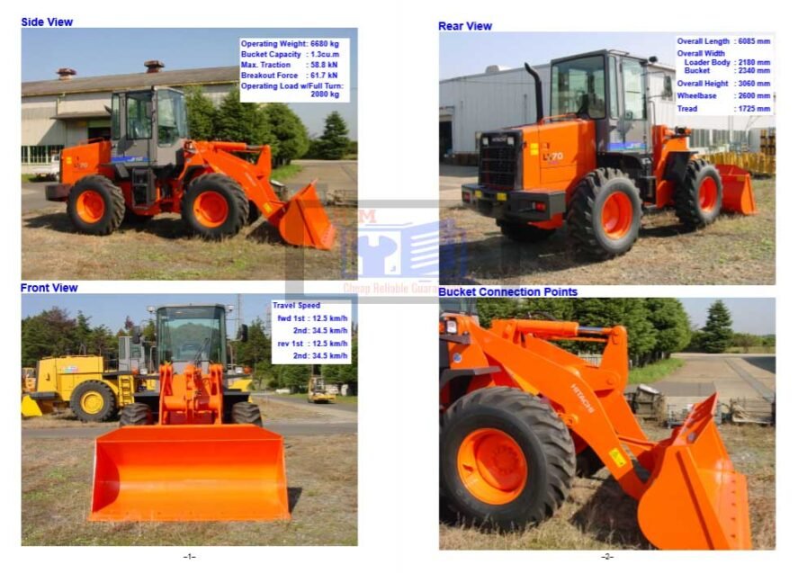 Hitachi LX70-7, Hitachi LX80-7 Wheel Loader Manuals Collection ...