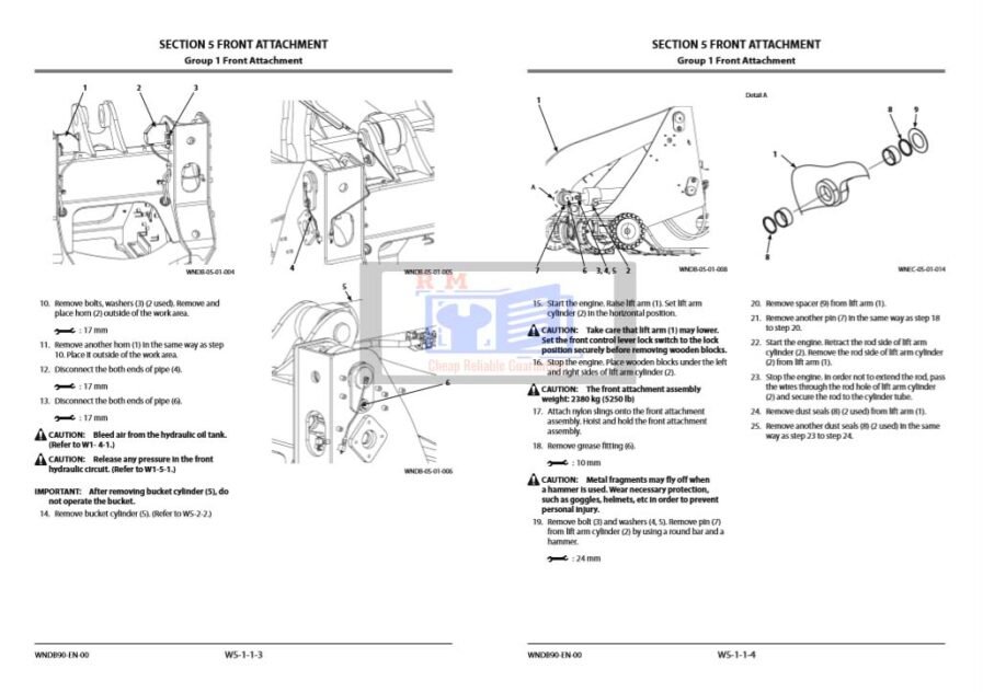 Hitachi ZW180-5B Wheel Loader Workshop Manual and Diagrams | HITACHI ...