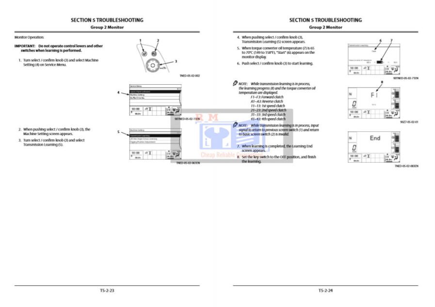 Hitachi ZW310-5B, Hitachi ZW330-5B Wheel Loader Technical Manuals ...